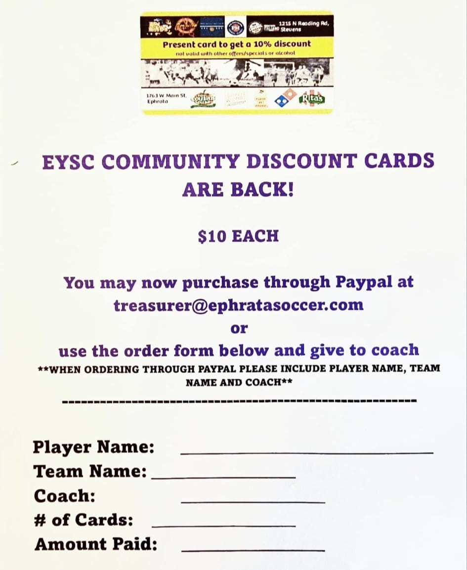 EPHRATA YOUTH SOCCER CLUB